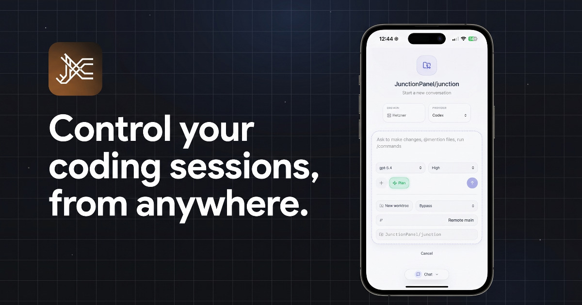 Junction — Control Your AI Coding Agents from Anywhere